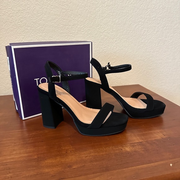 TOP Moda | Shoes | Nwt Top Moda Black Platform Heels 7 | Poshmark